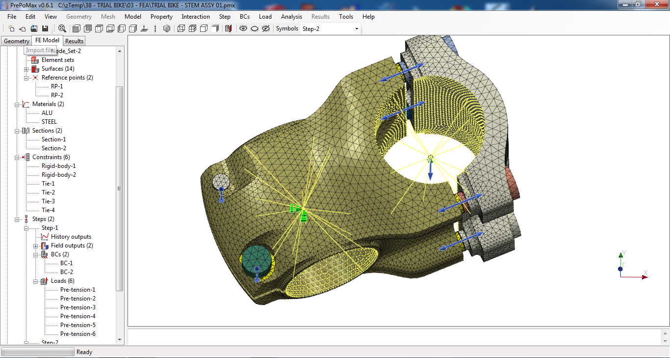 Prepomax: Preprocesador para CalculiX :: 4p-ingenieria